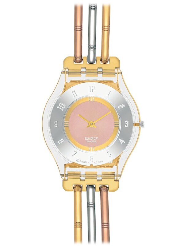 Swatch TRI-GOLDFARBEN, Gr. S SFK240B, Damenuhr